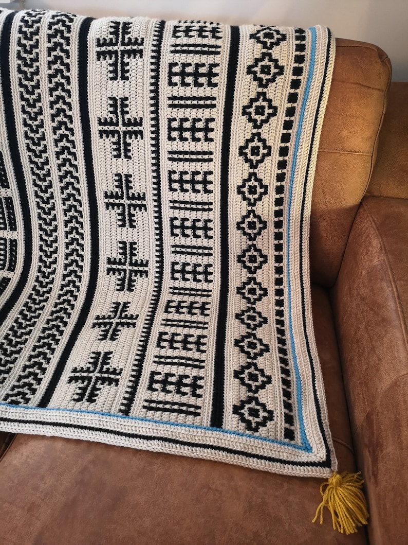 Berber Afghan Overlay Mosaic Crochet PATTERN ONLY Digital | Etsy
