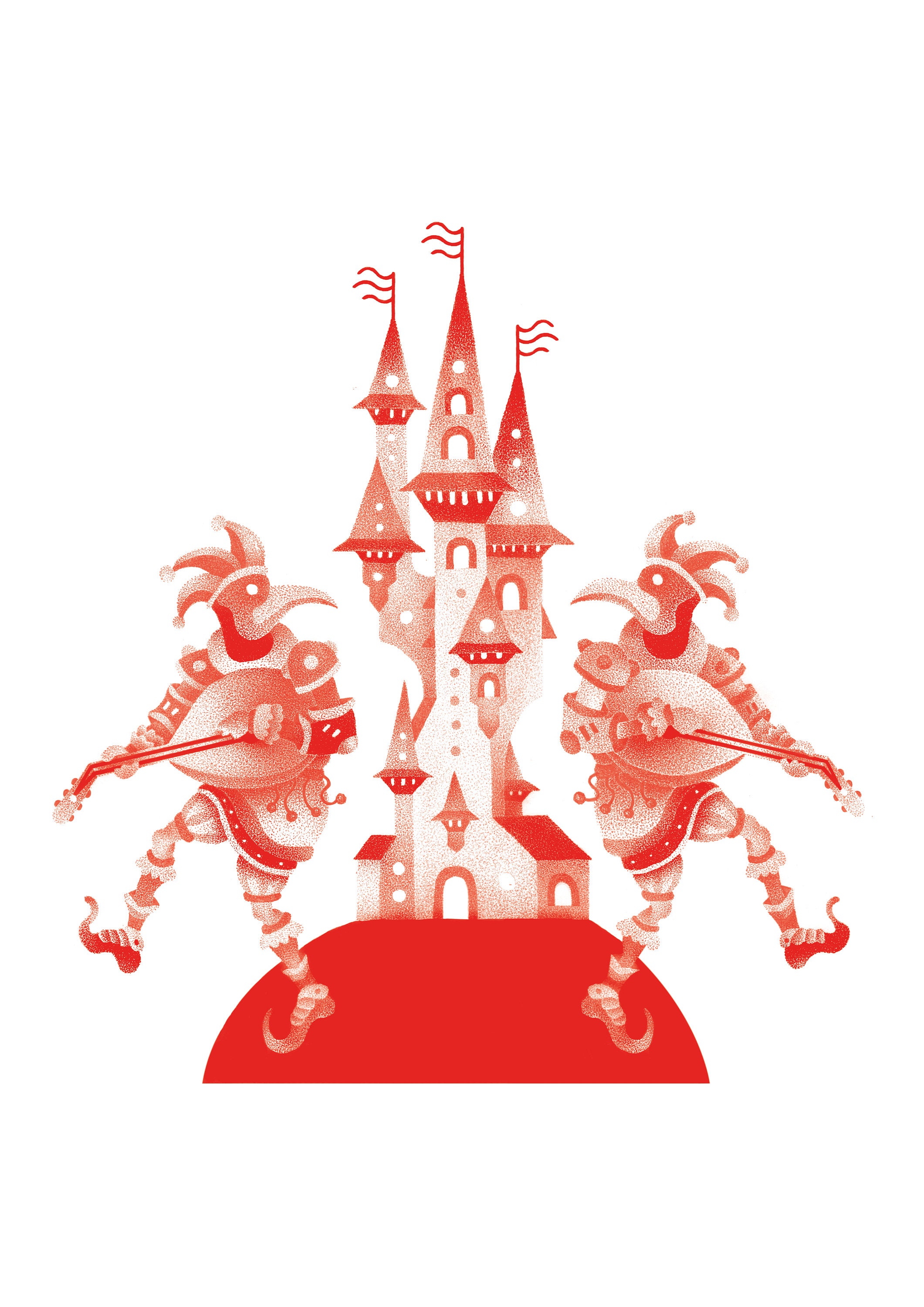 MIASMA Red Print Poster A5 Medieval Knight | Etsy