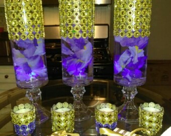 Bling Glass Vase - Etsy