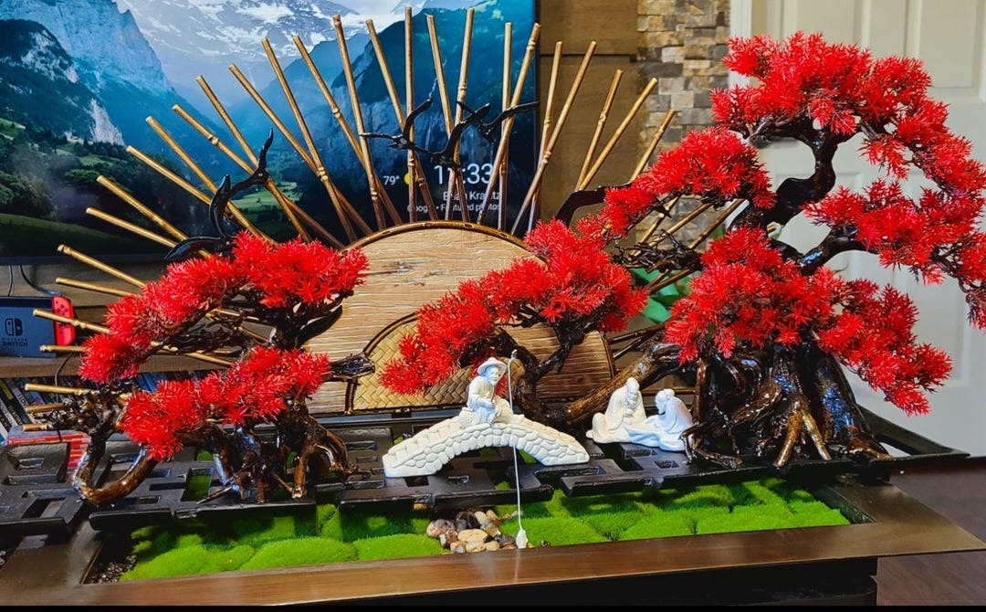 Red Maple Leaf Bonsai (faux) One Piece Inspired Land of Wano - Etsy