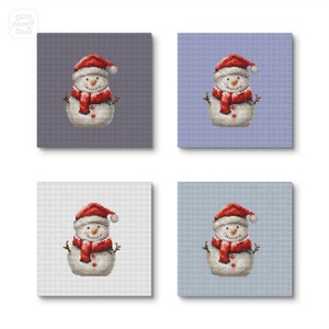 Small Snowman Cross Stitch Pattern, Cross Stitch PDF Pattern Snowman ...