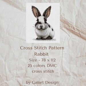 Cute Rabbit Cross Stitch Pattern, Instant Download PDF and XSD, Full ...