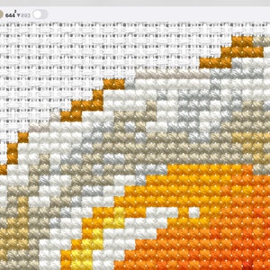 Cross Stitch Pattern Fried Egg, Food Cross Stitch Chart, X Stitch ...