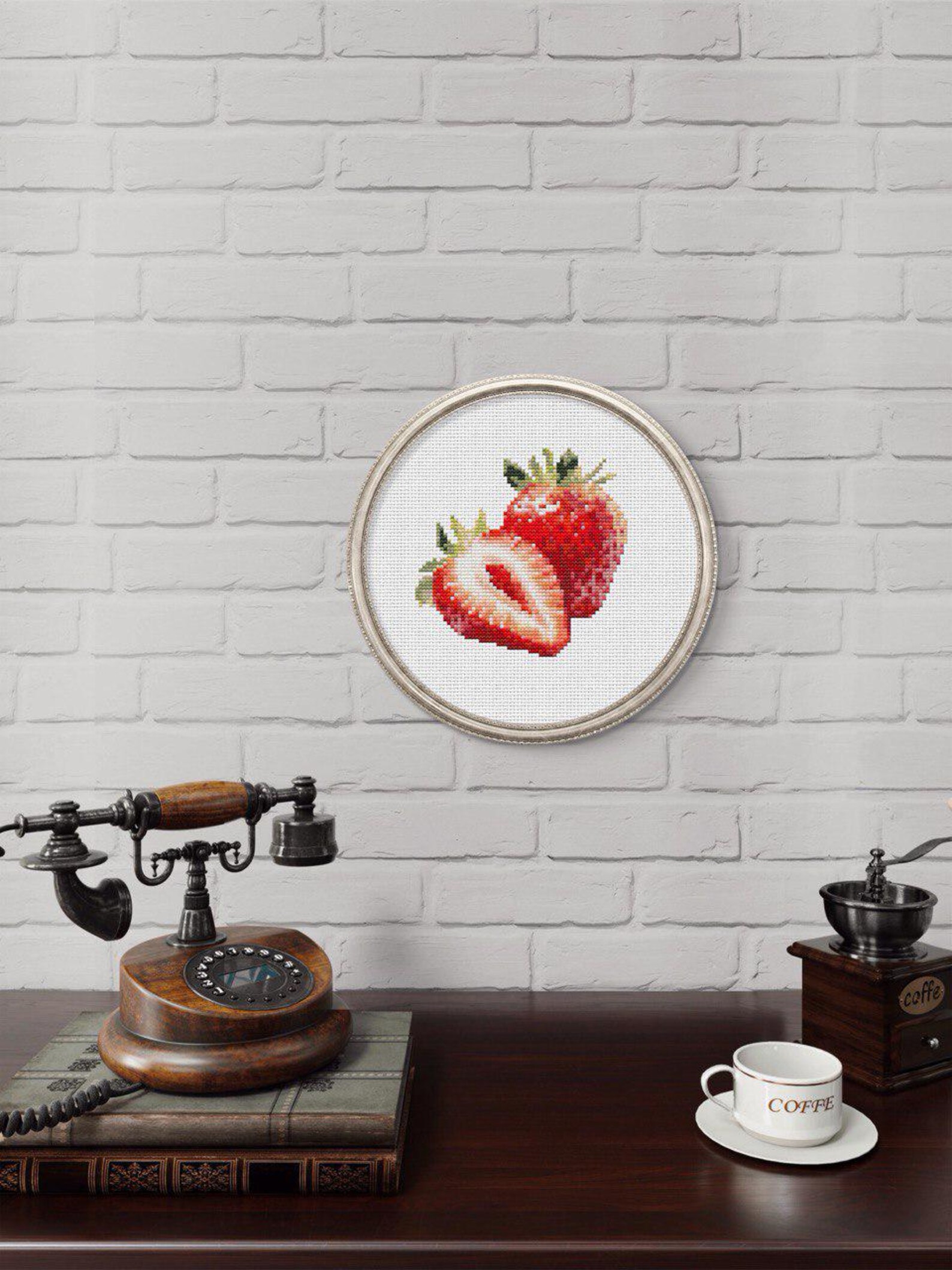 Cross Stitch Pattern Strawberry, Food Cross Stitch Chart, X Stitch ...
