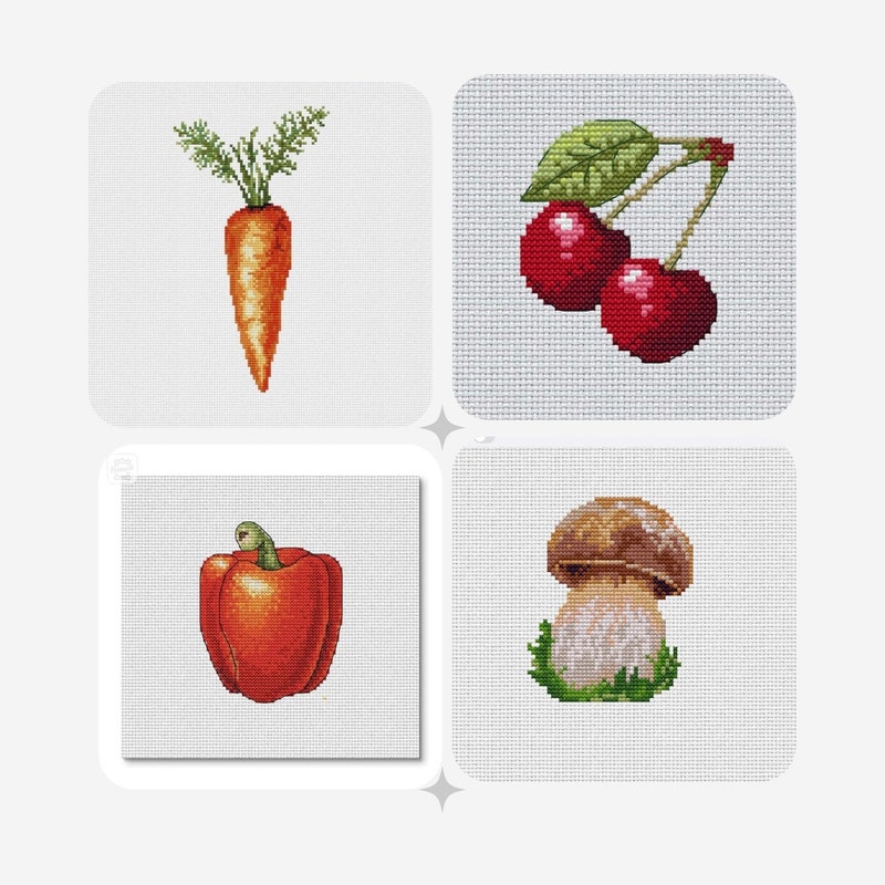 Vegetable Cross Stitch Pattern - Etsy