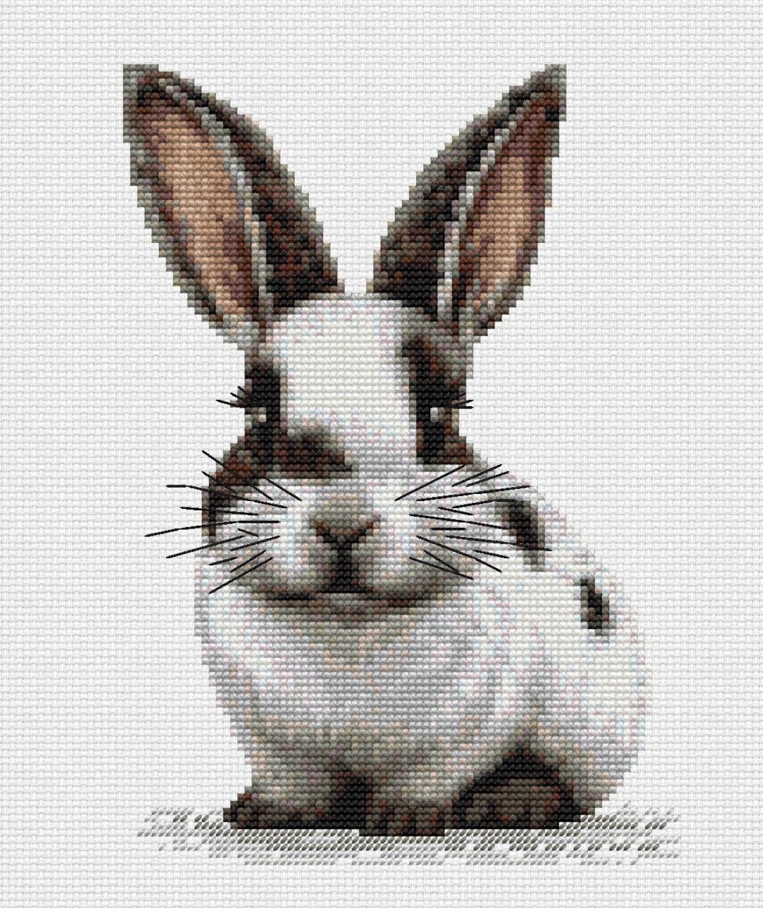 Cute Rabbit Cross Stitch Pattern, Instant Download PDF and XSD, Full ...