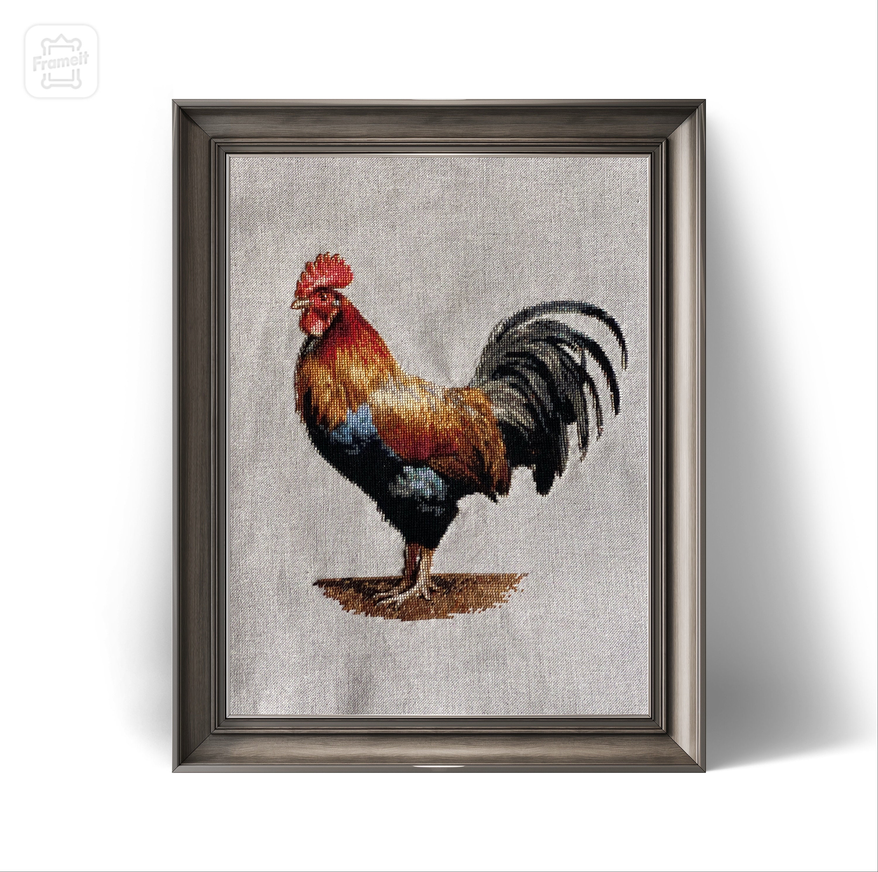 Handsome Rooster Cross Stitch Pattern, Instant Download PDF and XSP ...