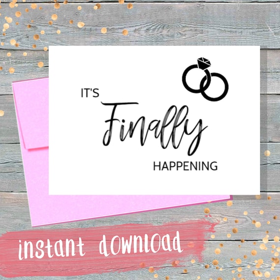 It's Finally Happening Bridesmaid Card Bridesmaid | Etsy