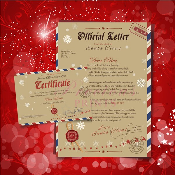 Letter From Santa - Etsy