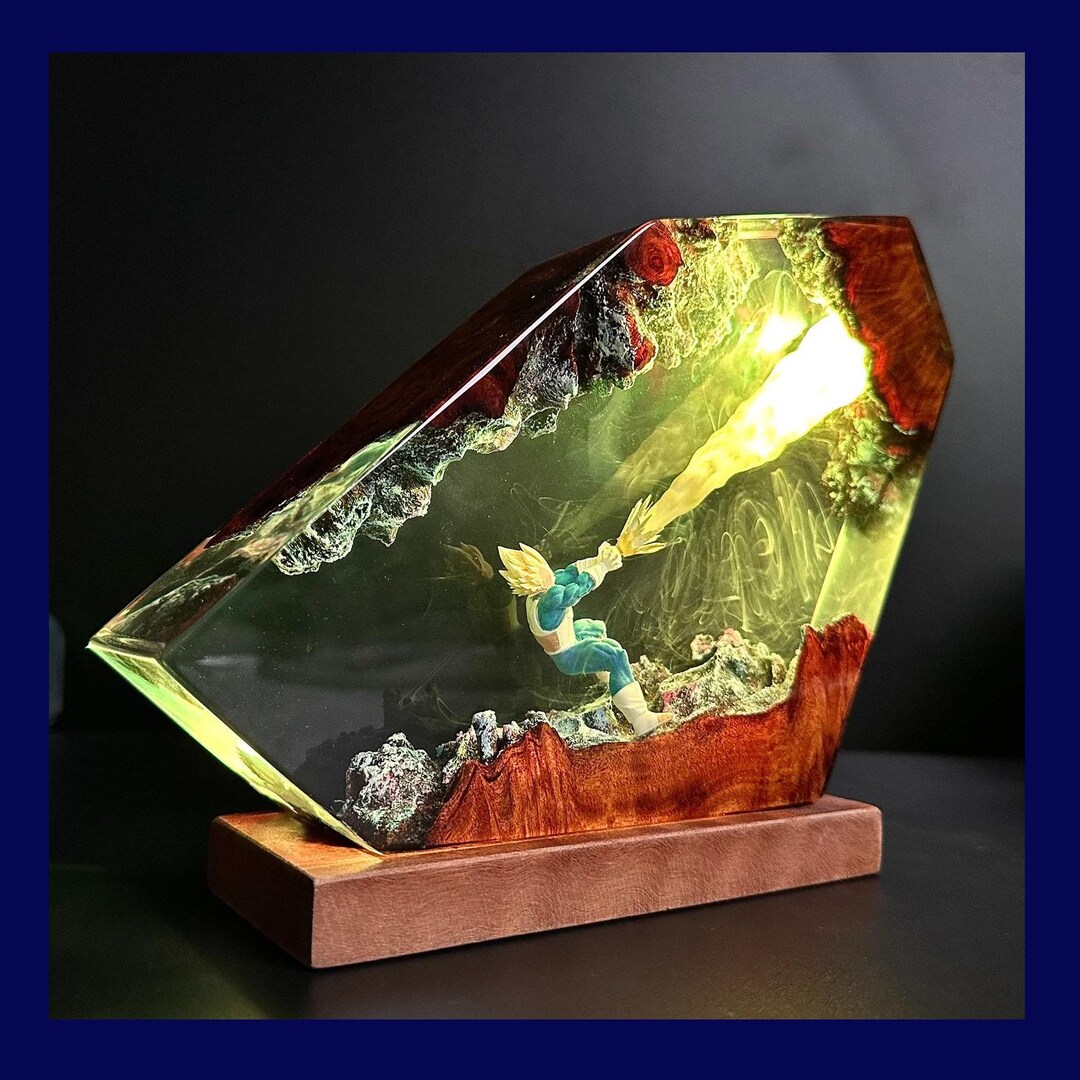 Vegeta Super Saiyan Resin Lamp, LED Anime Night Light, Premium ...