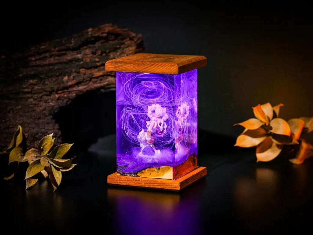 Gear 5 L.uff.y O.ne P.ie..ce Epoxy Resin Wood Lamp Night Light Unique ...