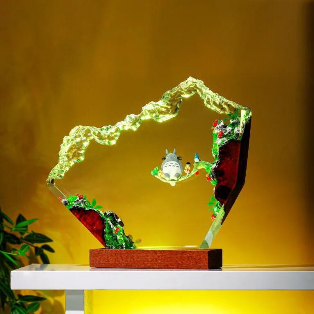 Epoxy Resin Wood Lamp Famous Anime, Epoxy Night Light, Resin Epoxy Lamp ...