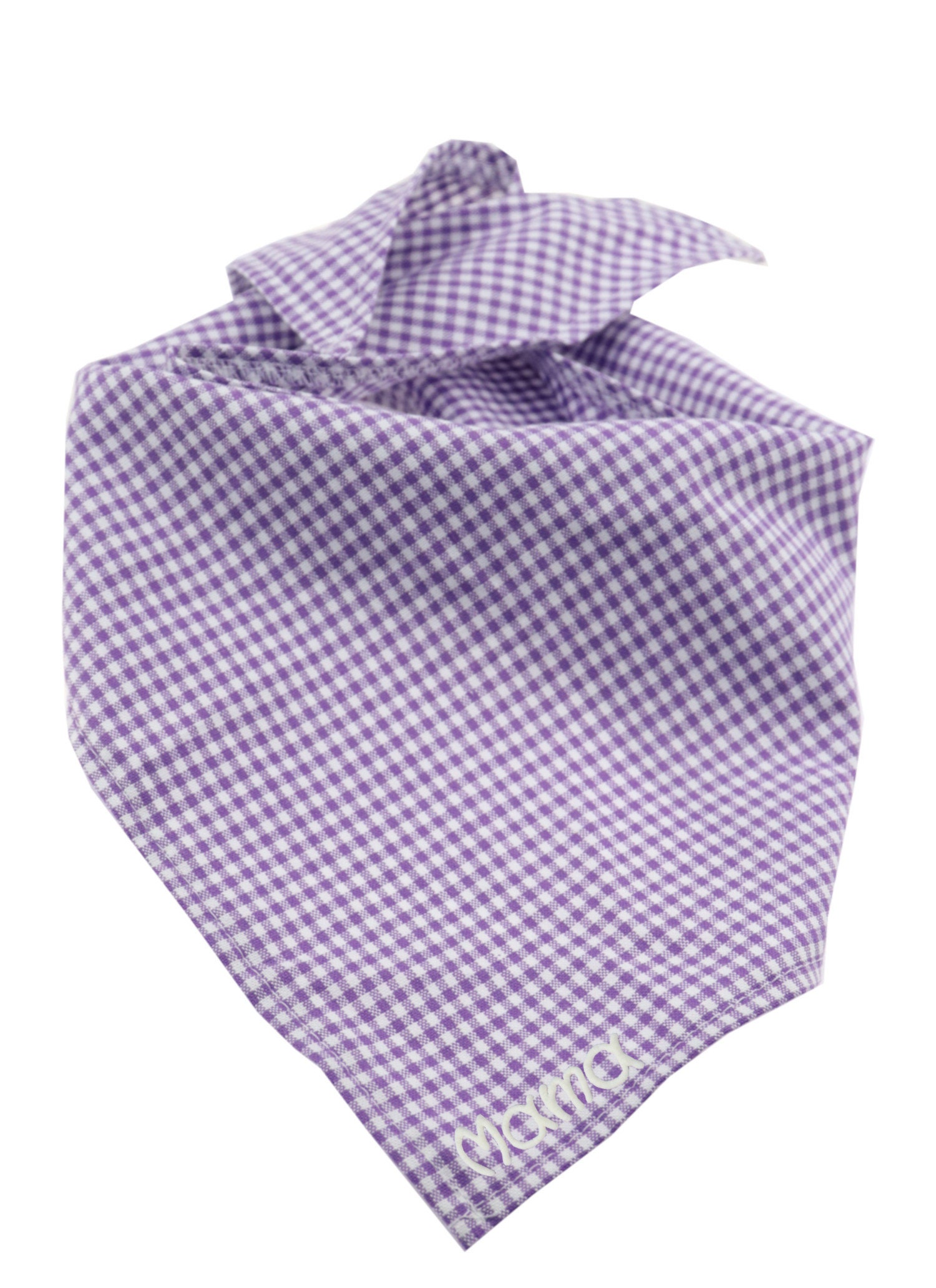 Scarf checkered for men and women with name or saying green blue purple ...