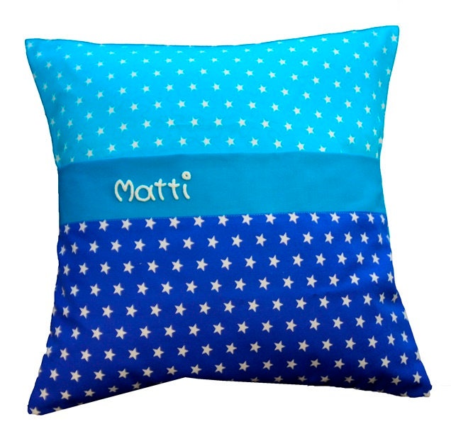 Pillow Stars named pink blue Star pillow Cushion personalized gift for ...