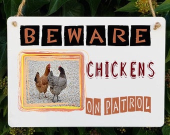 Beware of chickens | Etsy