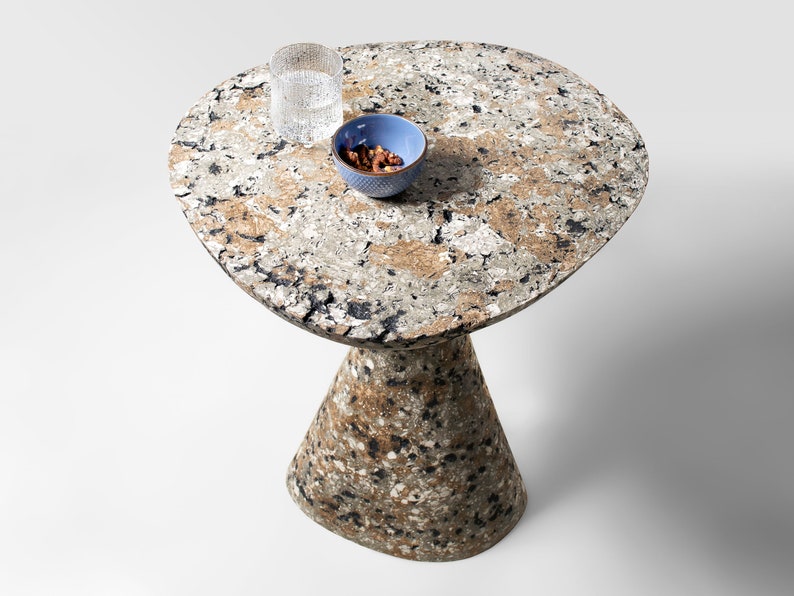 Sculptural Live Edge Side Table, Brutalist Bedside Table, Reclaimed ...