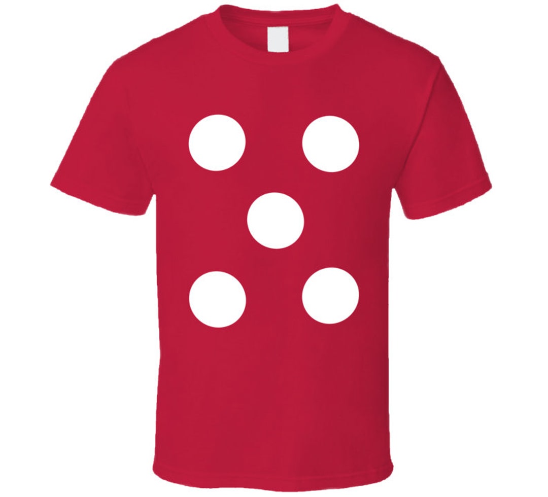 Red Dice Number Five T-shirt - Halloween Costume Tee - Etsy