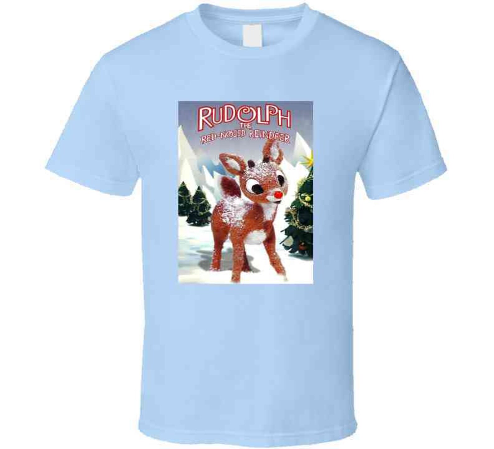 Rudolph the Red Nosed Reindeer Tee Animated Christmas Classic Movie T ...