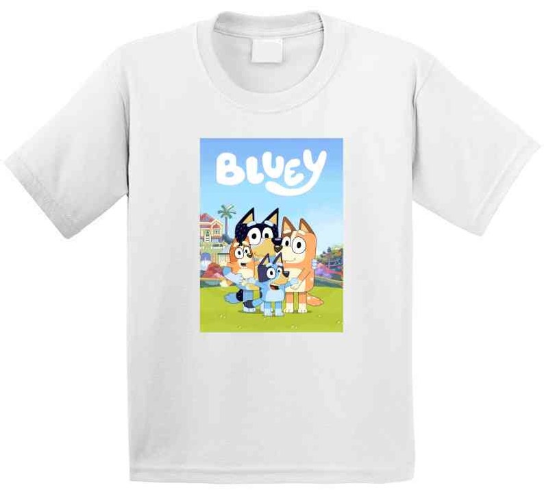 Bluey Kids Tv Show Tee Cool Animated Series T Shirt - Etsy