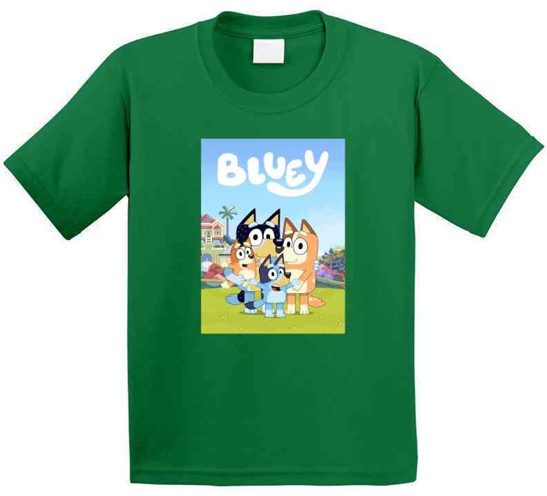 Bluey Kids Tv Show Tee Cool Animated Series T Shirt - Etsy