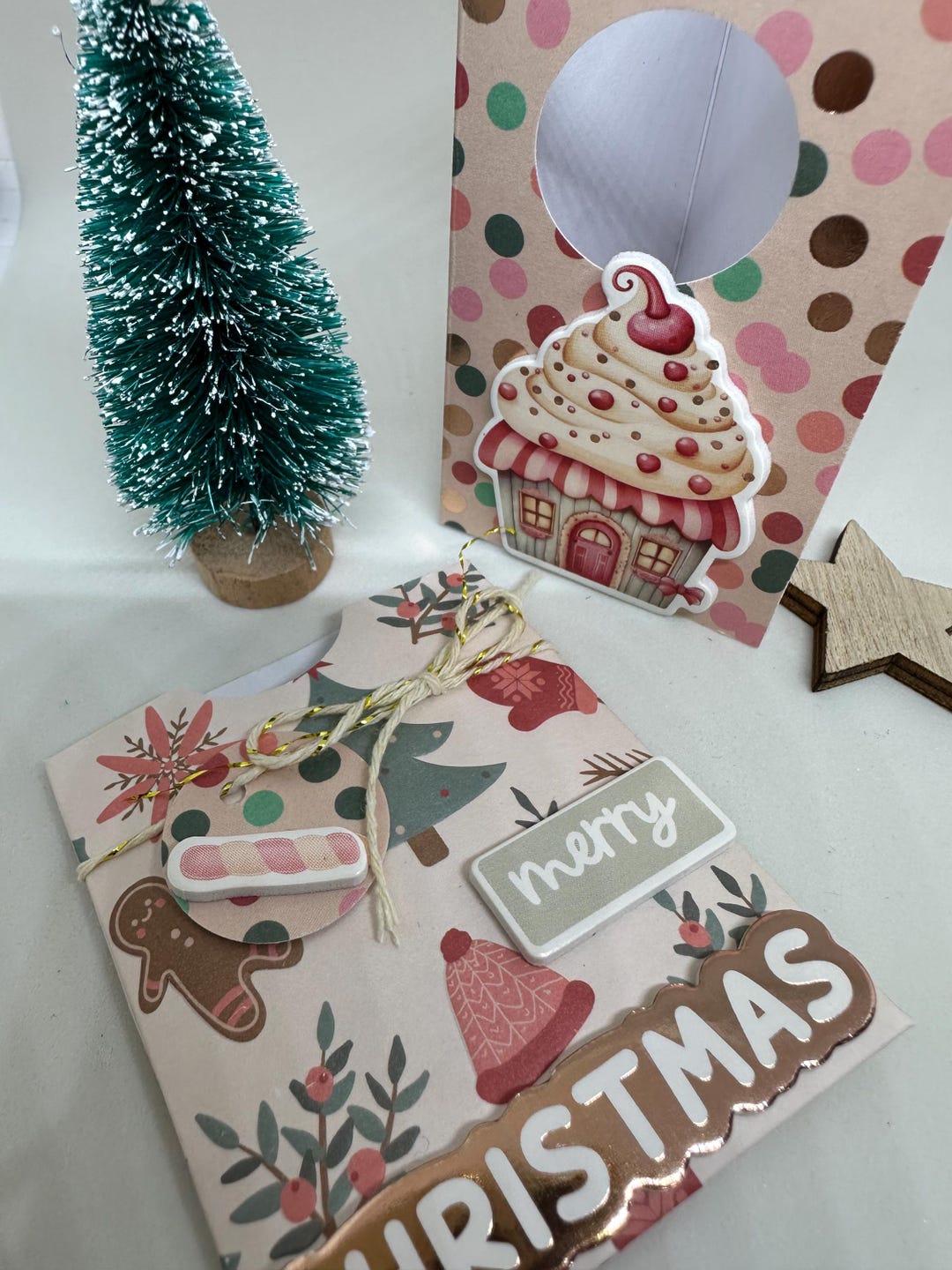 Christmas Greeting Mini, Christmas Card, Mini, Handmade. Please Specify ...