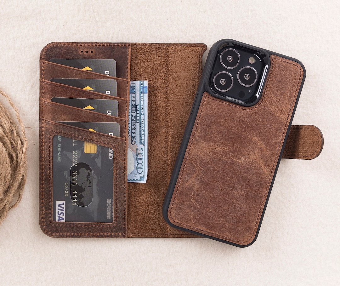 IPhone 13 Pro Max (6.7") Leather Detachable Wallet Case, Magsafe ...