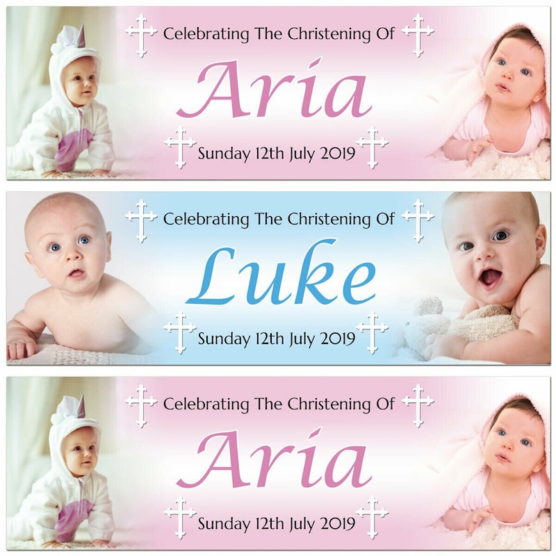 Christening Banner - Etsy UK