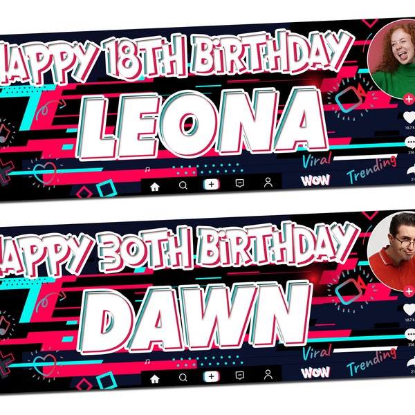 Tiktok Party Banner - Etsy