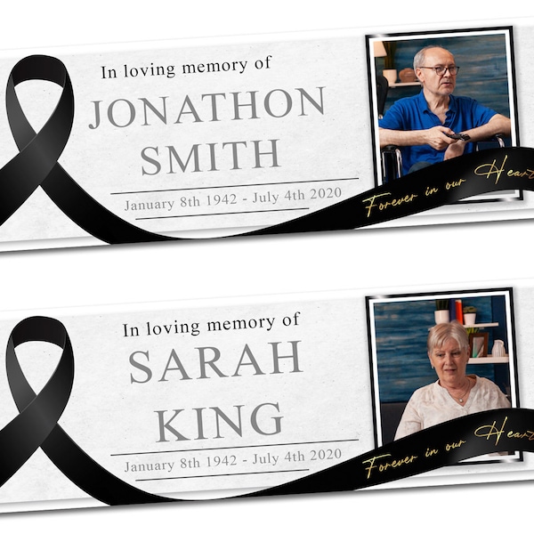 Vinyl Memorial Photo Banner - Etsy
