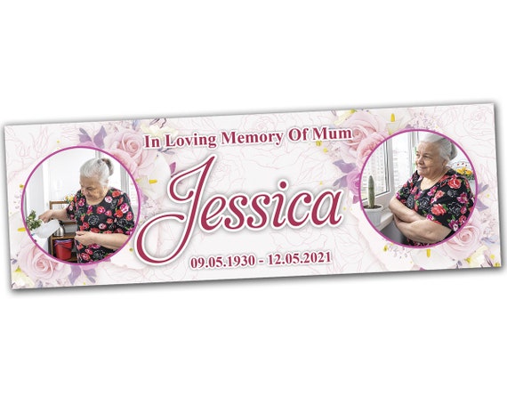 2 Personalised heavenly banner photo funeral memorial ceremony | Etsy