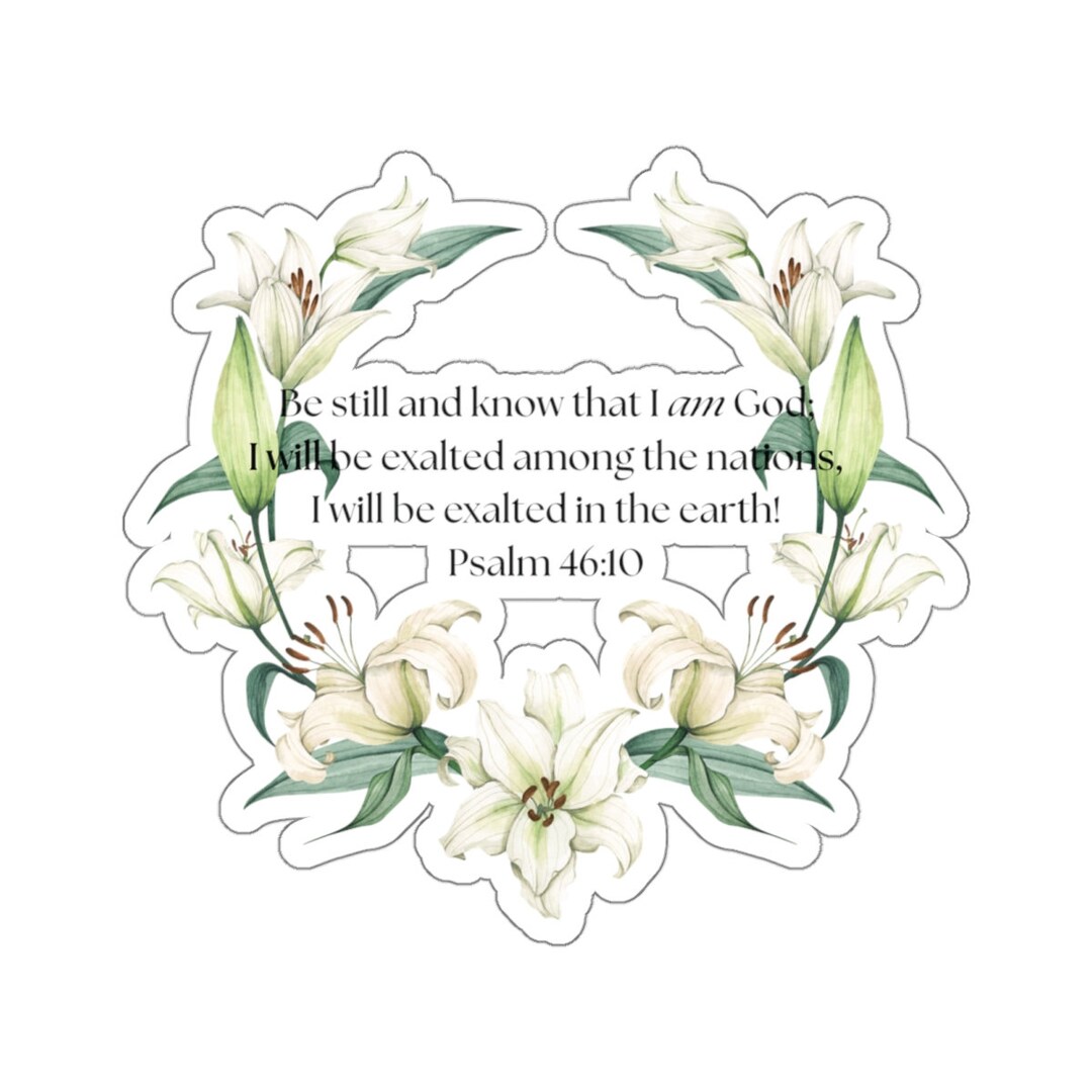 Psalm 46:10 Bible Verse Sticker Christian Gift Scrapbooking Decoration ...