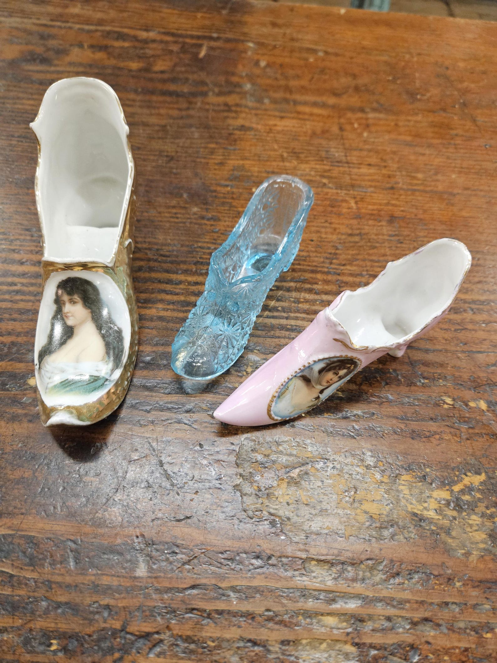 Three Vintage Decorative Slippers Fancy Shoes Various Sizes - Etsy