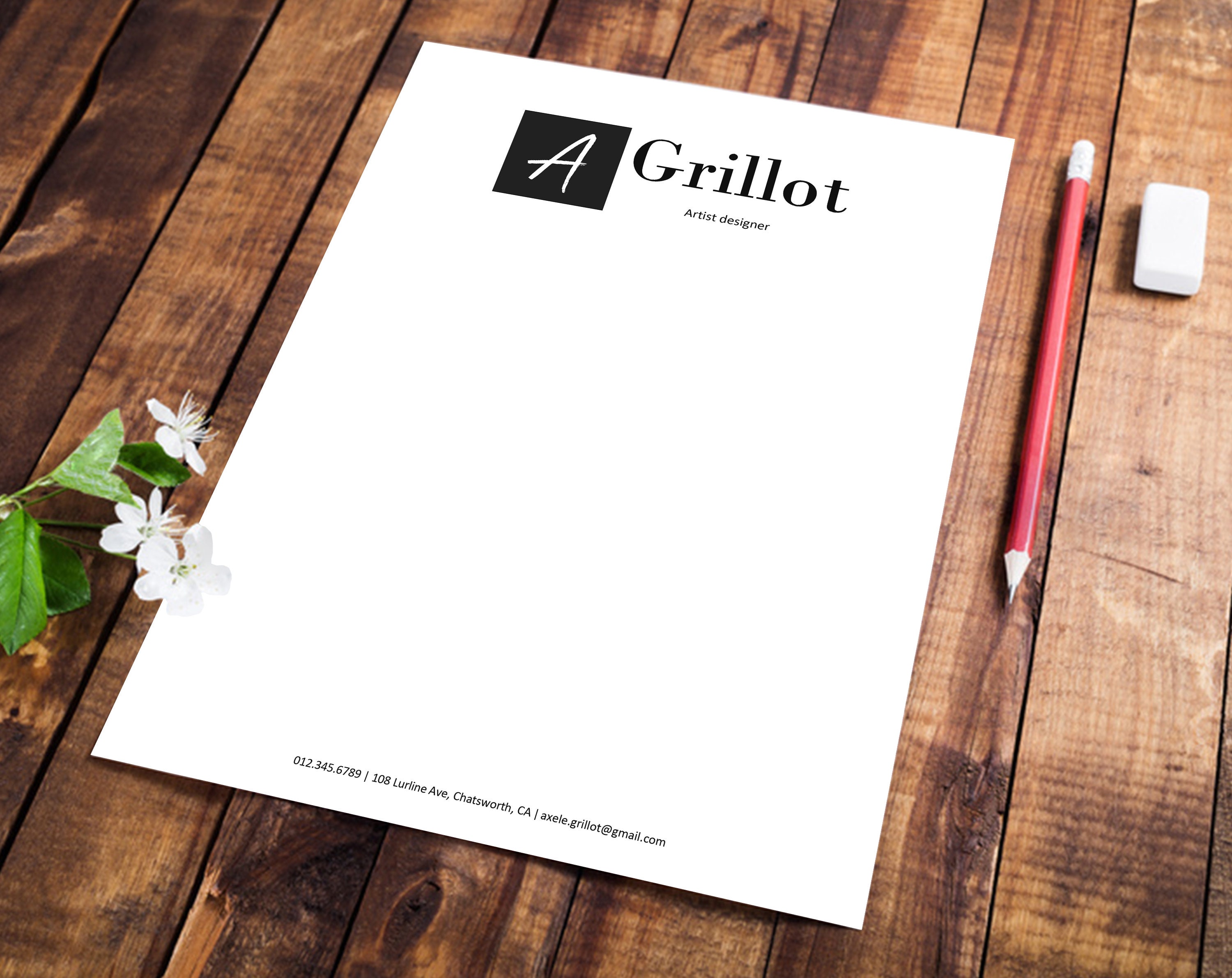 Letterhead Template for Word, Personalized Business Letterhead, Custom ...
