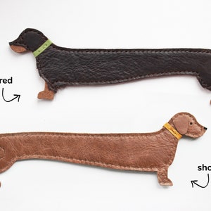 Sausage Dog Bookmark, Custom Leather Bookmark, Miniature Dachshund Gift ...