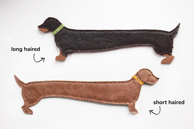 Sausage Dog Bookmark Custom Leather Bookmark Miniature | Etsy