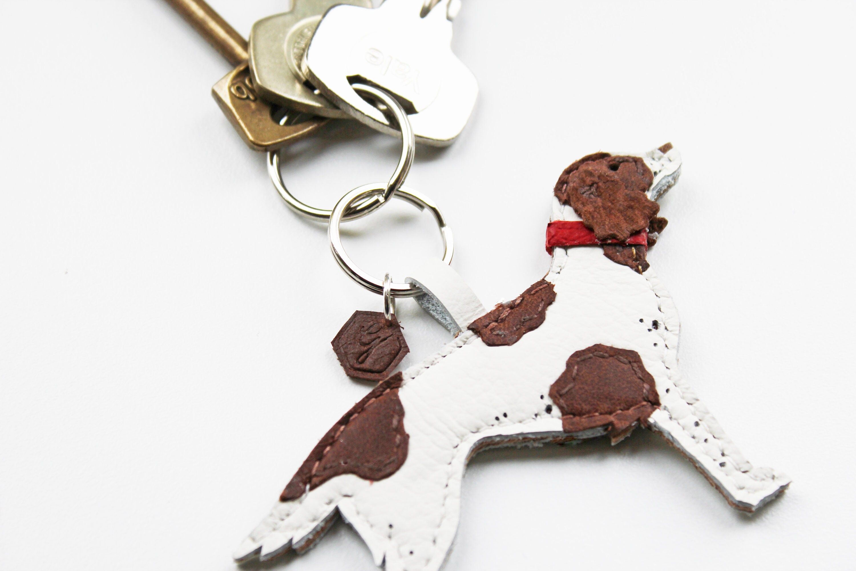 Springer Spaniel Keyring Springer Spaniel Leather Keychain | Etsy