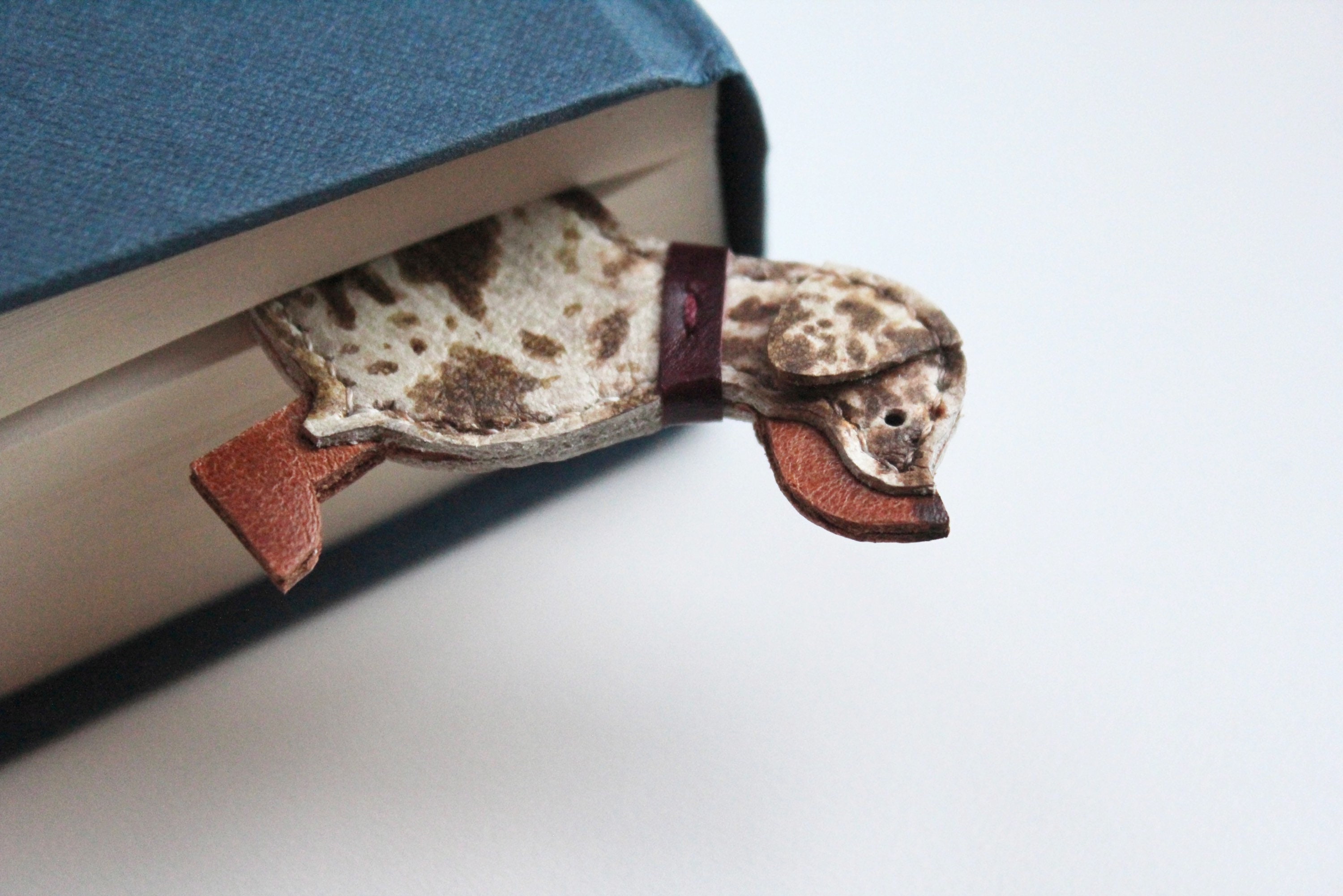 Dapple Dachshund Bookmark Sausage Dog Custom Leather - Etsy