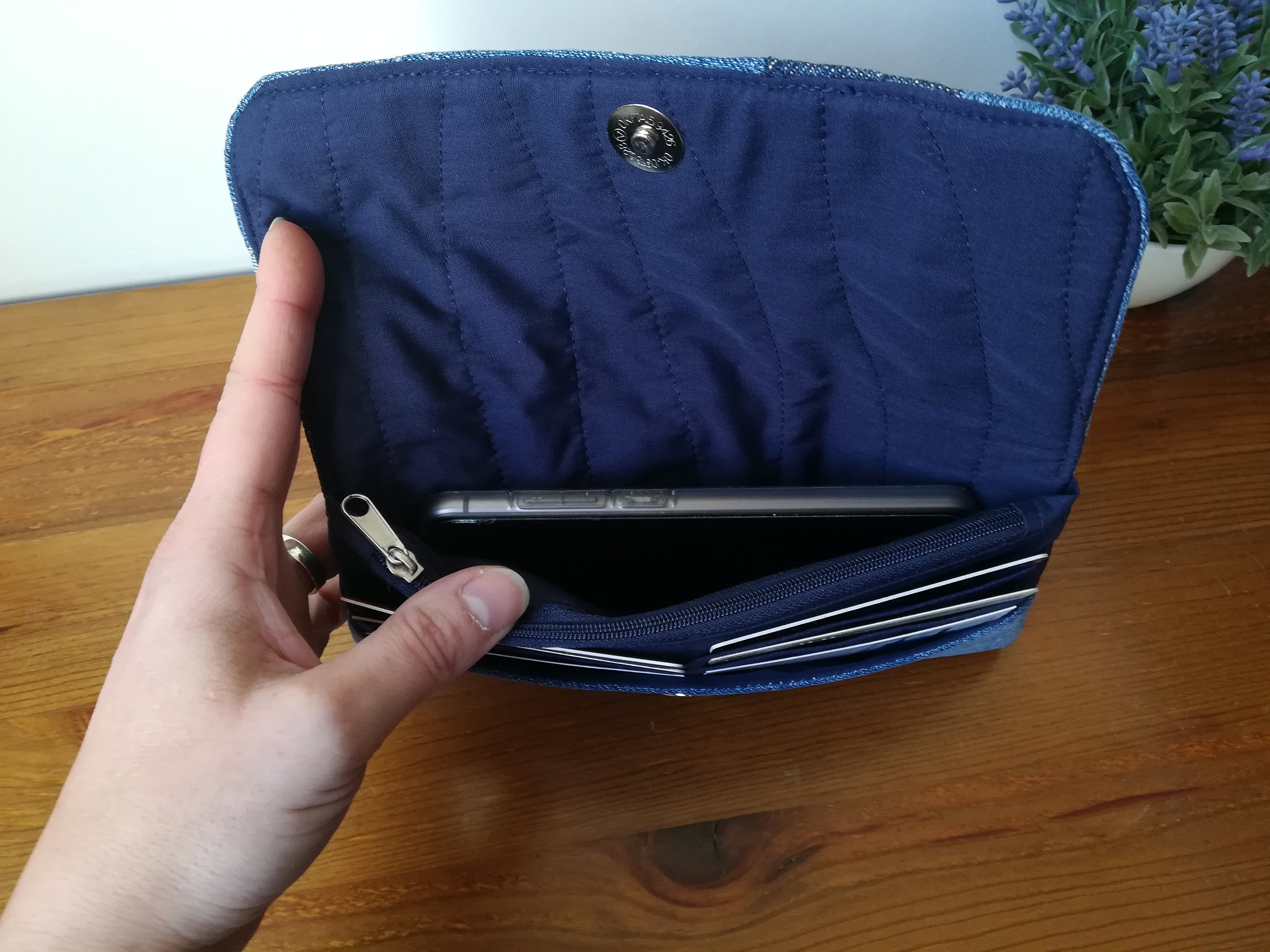 Denim Wallet 8 X 4.3 Long Wallet for Women Eco - Etsy