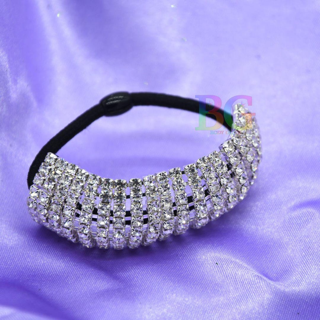 Crystal Ponytail Holder – Sparkly Rhinestone Hair Tie, Glam Hair ...