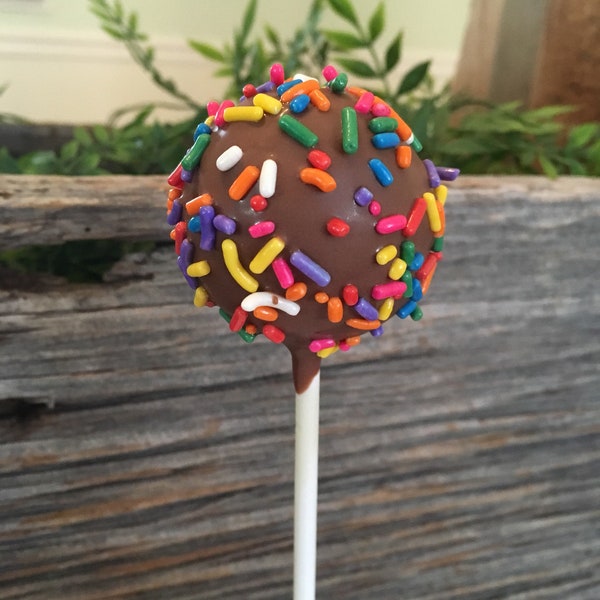 Rainbow Cake Pop - Etsy