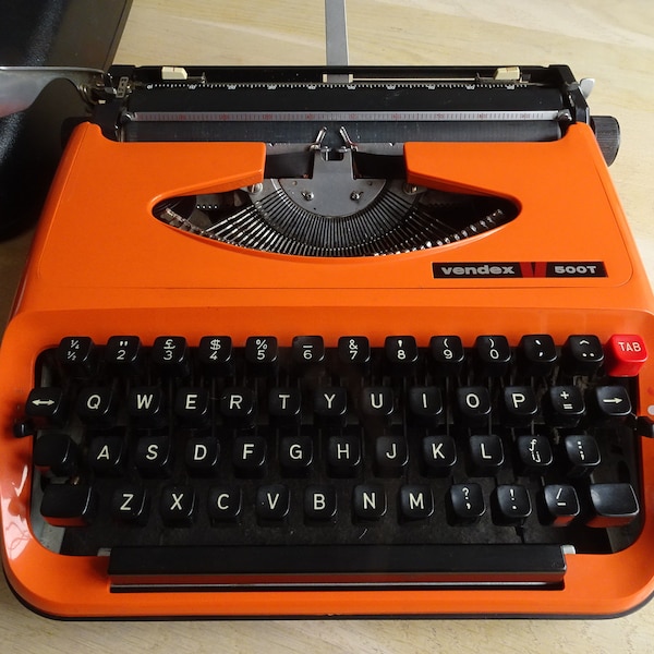 Orange Typewriter - Etsy