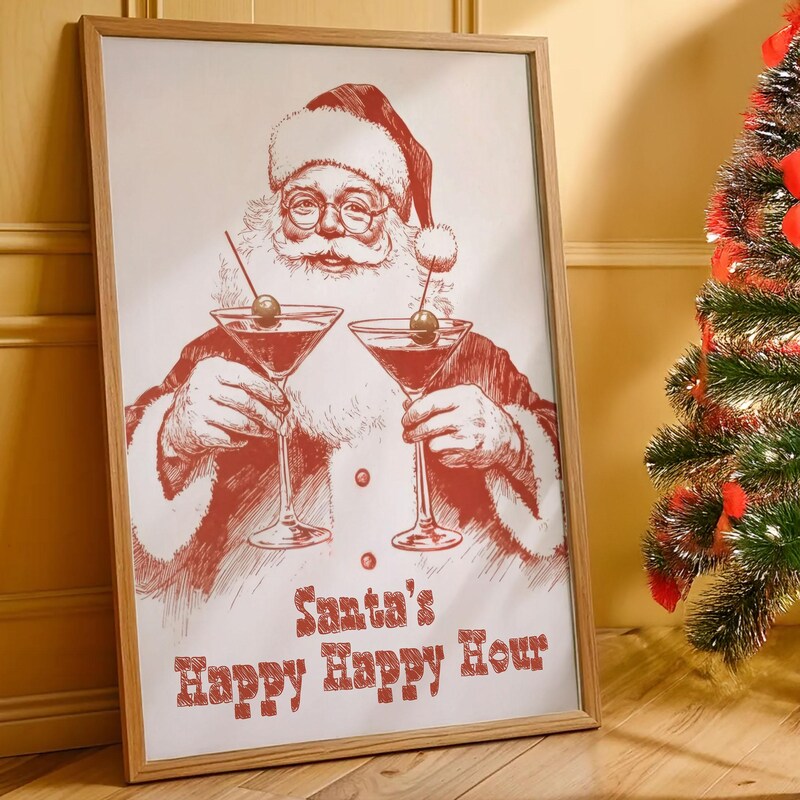 Secret Santa Poster - Etsy