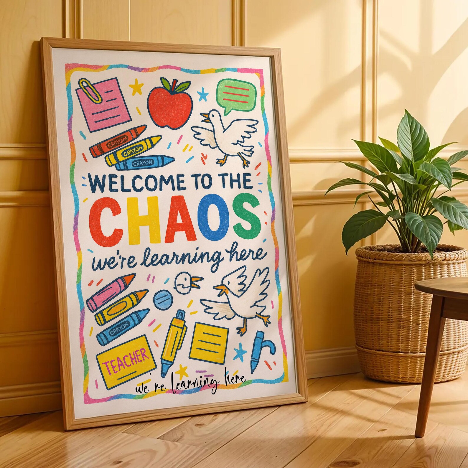Teacher Chaos Print Welcome to the Chaos Classroom Poster Print Funny ...