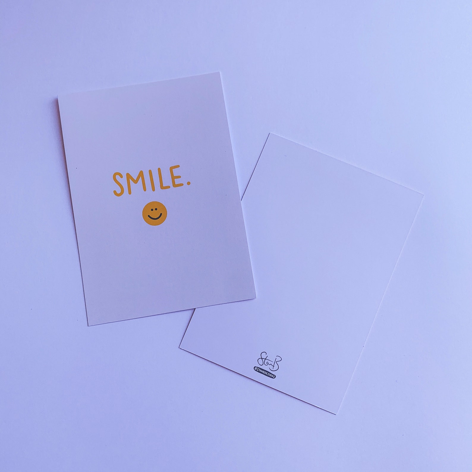 Smile Postcard, Smile Mini Print, Mental Health Postcard, Inspirational ...