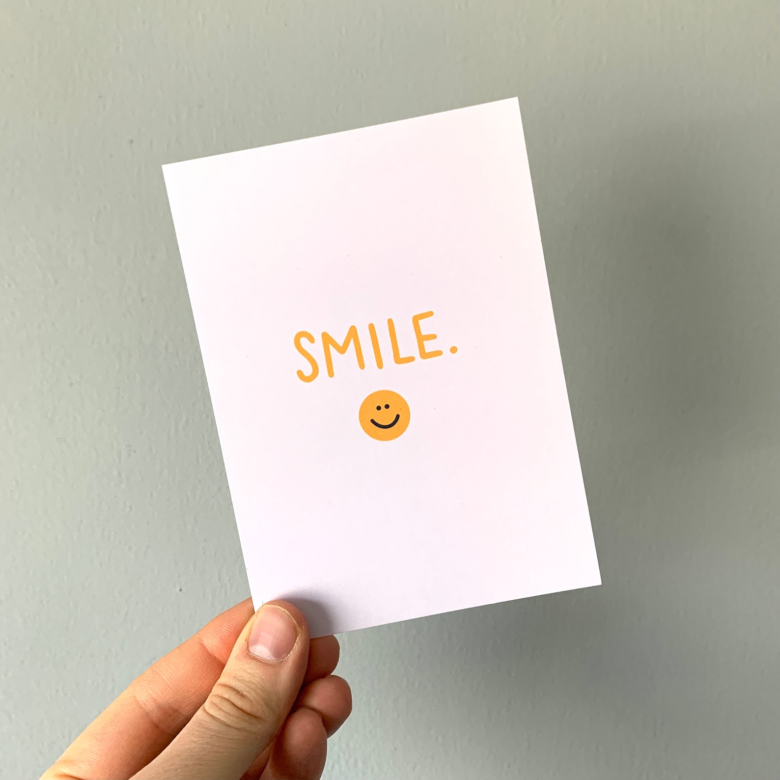 Smile Postcard, Smile Mini Print, Mental Health Postcard, Inspirational ...