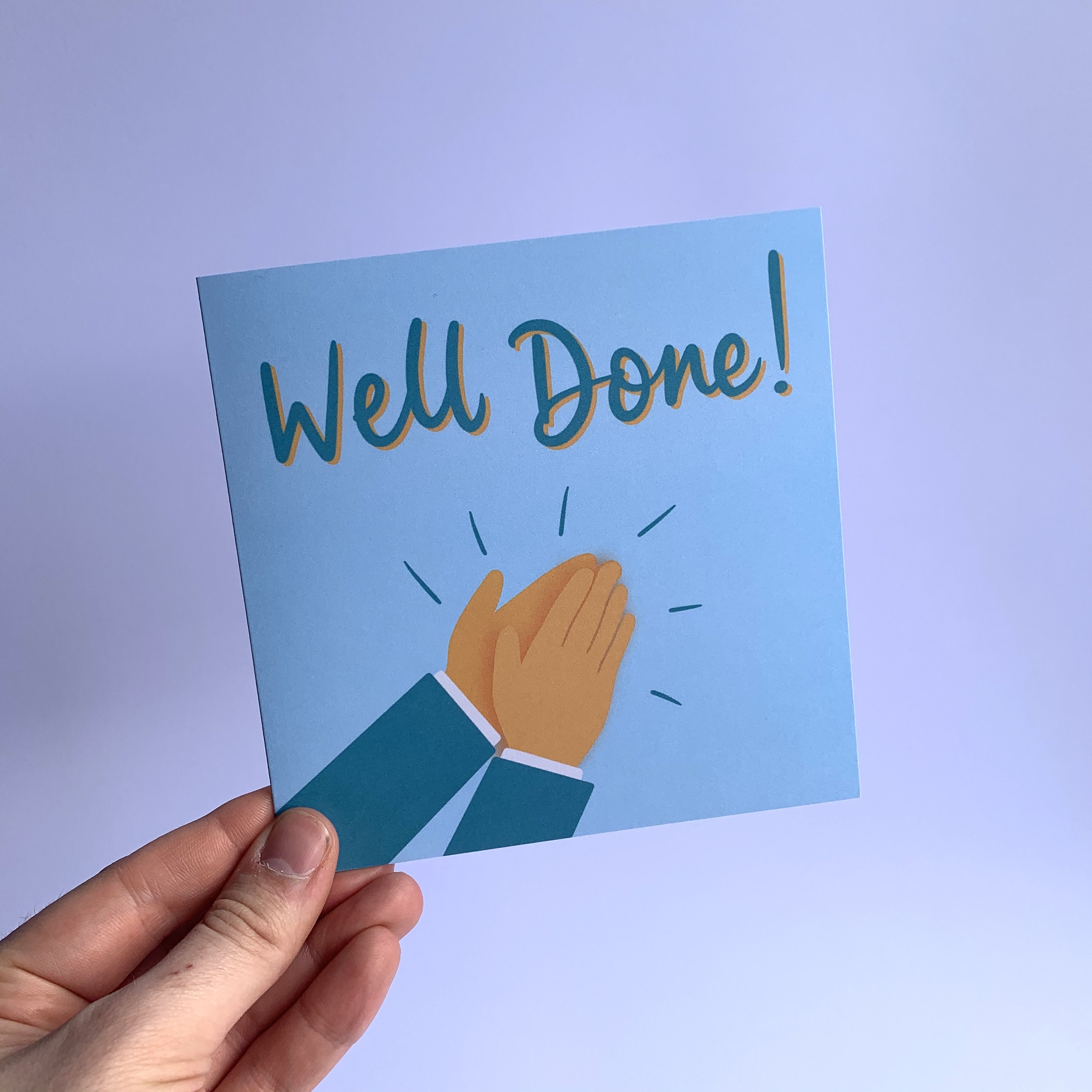 Well Done Card, Celebration Card, Greetings Card, Blue Greeting Card ...
