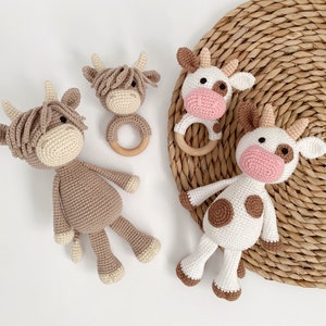 Highland Cow Crochet Pattern Crochet Cow Plush Pattern Cow Stuffed ...