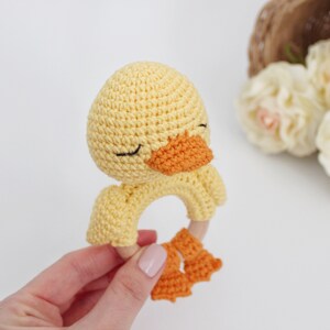 Duck Crochet Pattern Baby Rattle Amigurumi Pattern Duck Plush Crochet ...