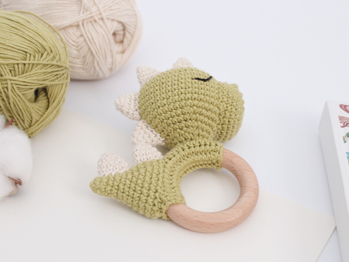Dinosaur Crochet Pattern PDF Amigurumi Rattle Dinosaur Gifts | Etsy