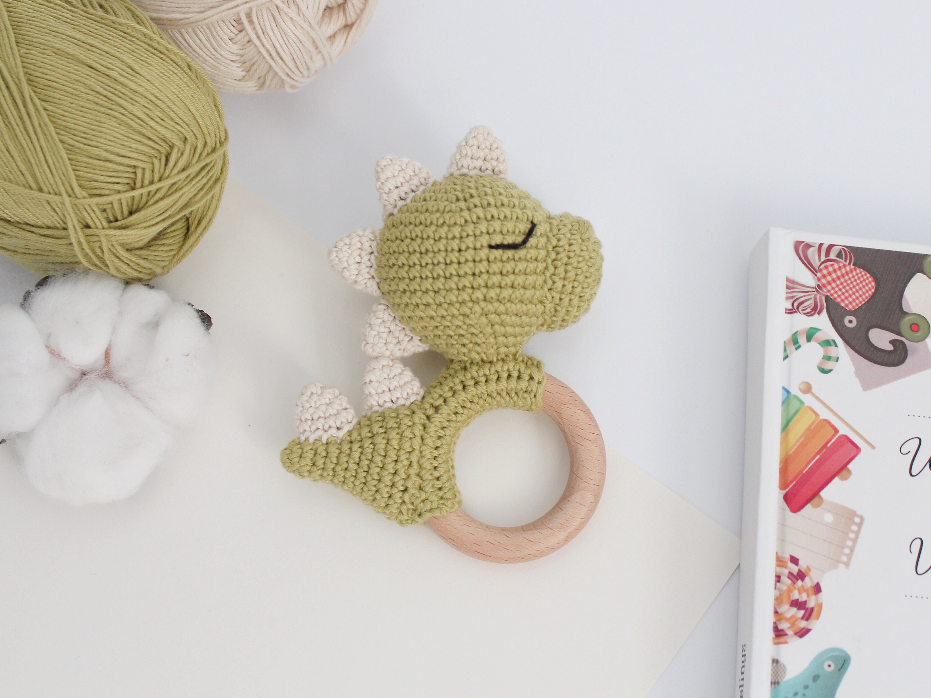 Dinosaur Crochet Pattern PDF Amigurumi Rattle Dinosaur Gifts | Etsy